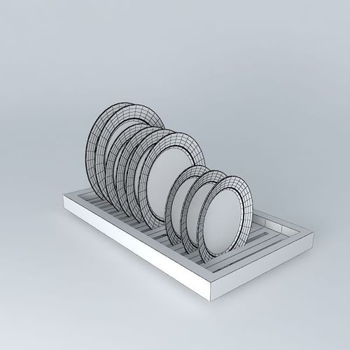 Dish rack free 3D Model MAX OBJ 3DS FBX STL DAE - CGTrader.com