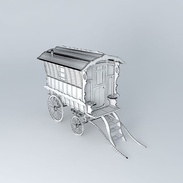 Romany Caravan LEDGE Style free 3D model | CGTrader