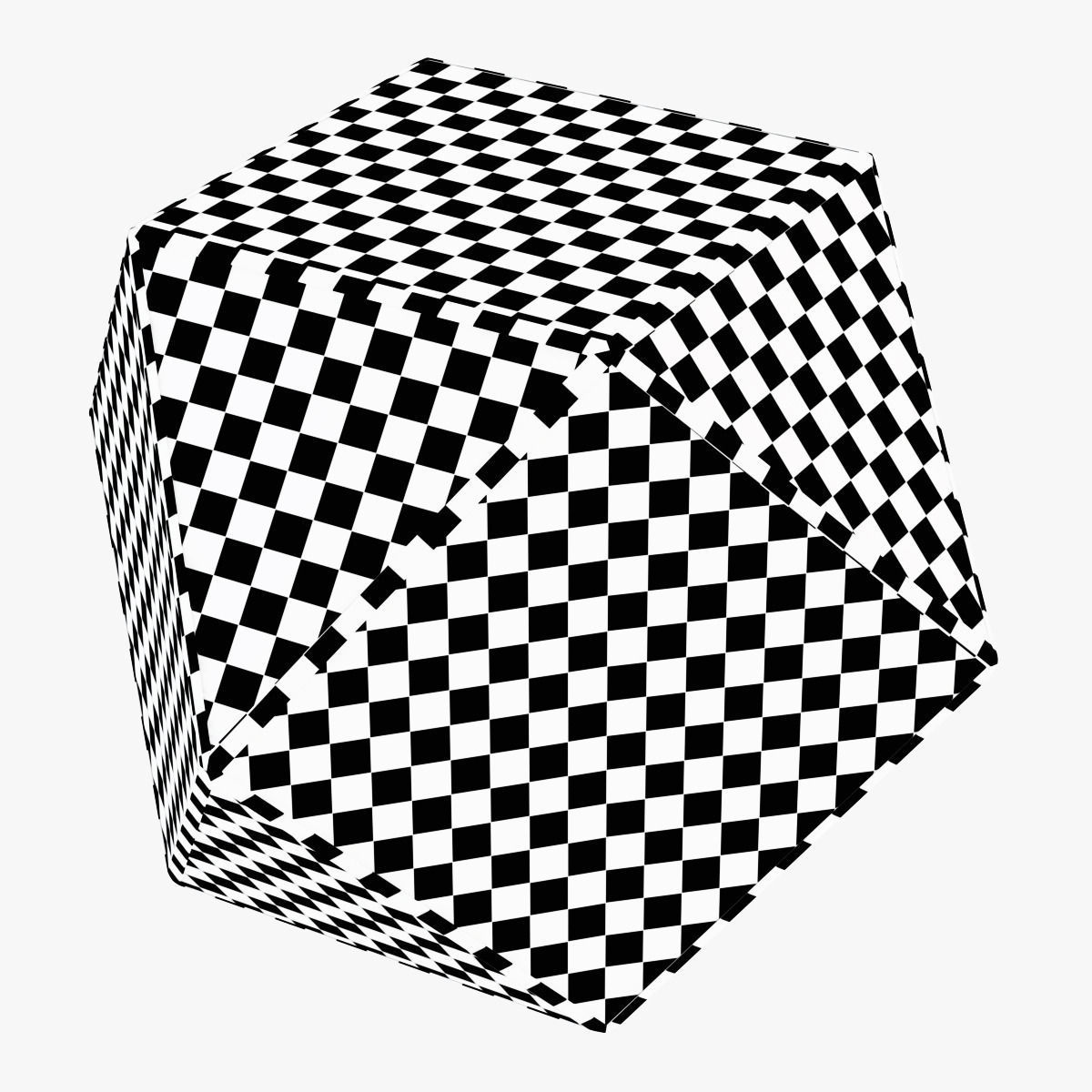 Matty Mirrored Polygon Side Table 3D model | CGTrader