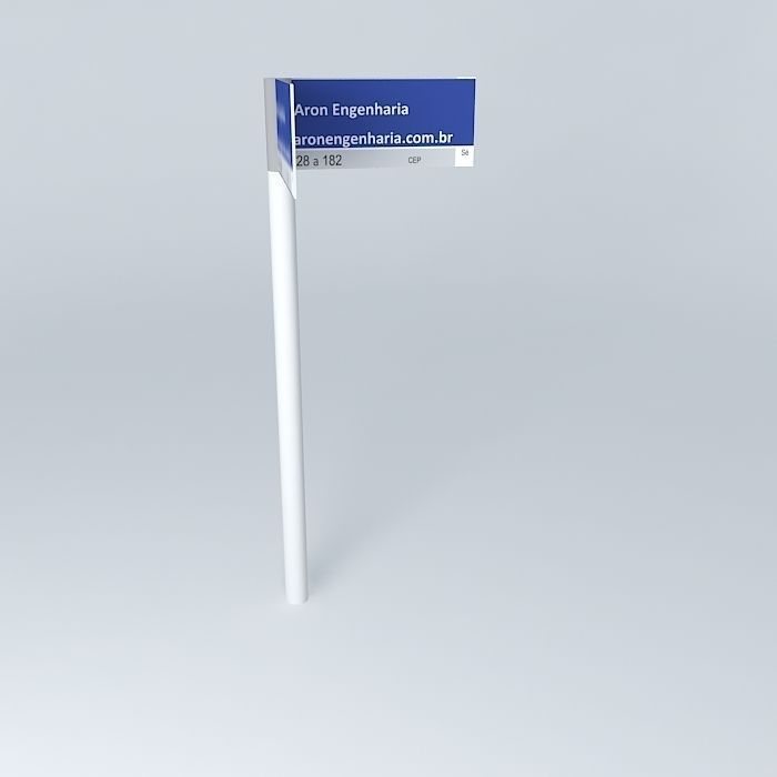 Street plate free 3D model | CGTrader