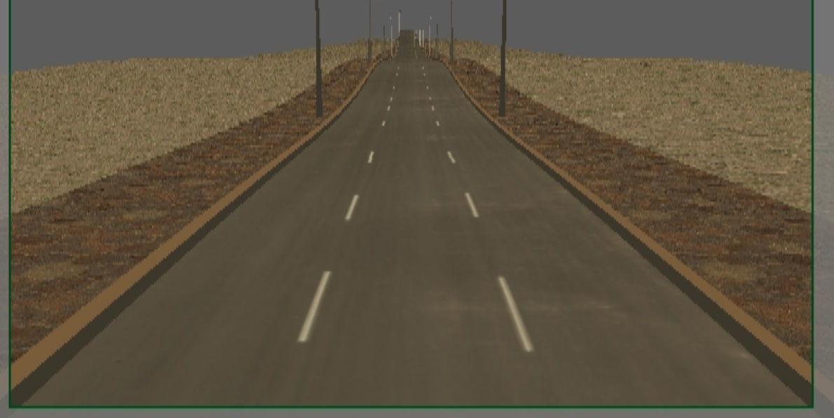 3D model low poly road in desert VR / AR / low-poly | CGTrader