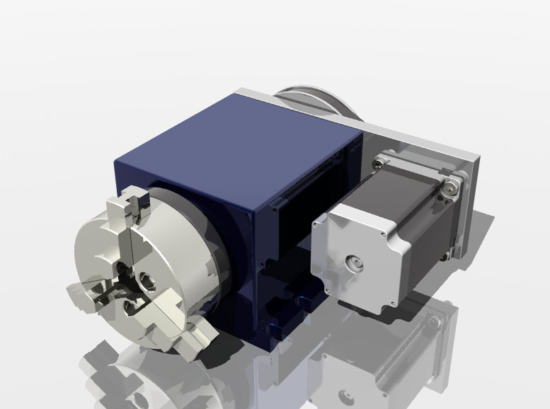 CNC Router Rotational Axis the 4th Axis A axis 3D model | CGTrader