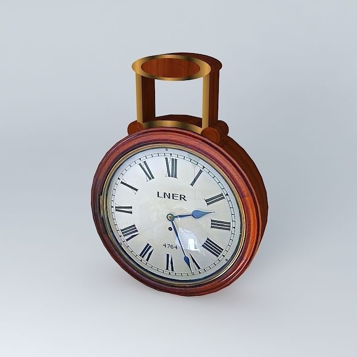 Eco Rail Track LNER Station Clock DummyOld Steam Days free 3D model ...