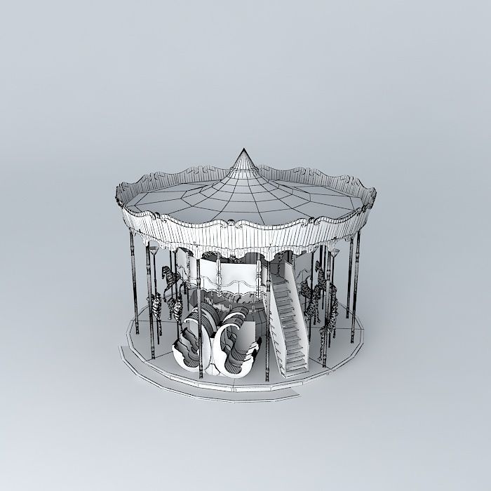 Venetian Carousel Blackpool North Pier free 3D model | CGTrader