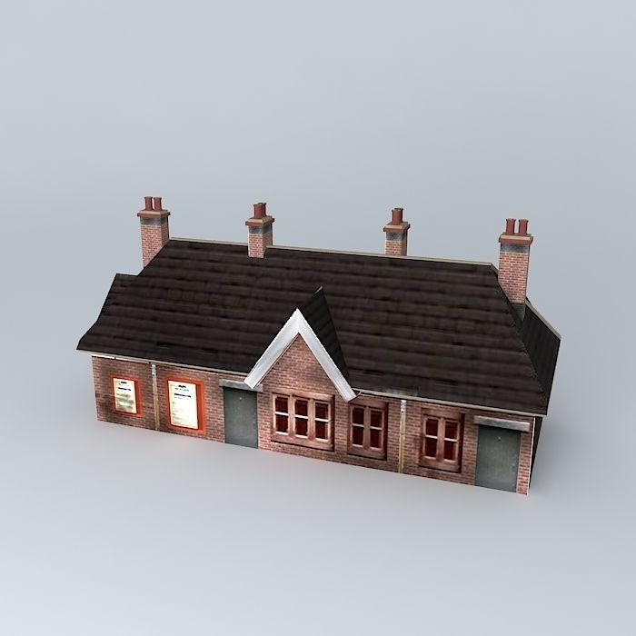 Eco Rail Track Station Dummy Old Steam Days free 3D model | CGTrader
