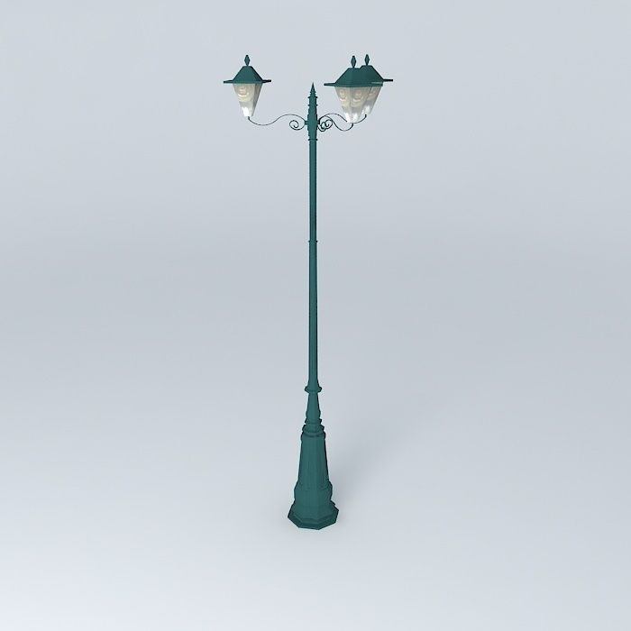 Square street light 3D model | CGTrader