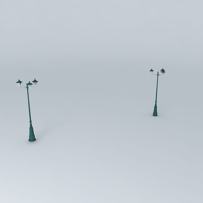 Square street lights1 3D model | CGTrader