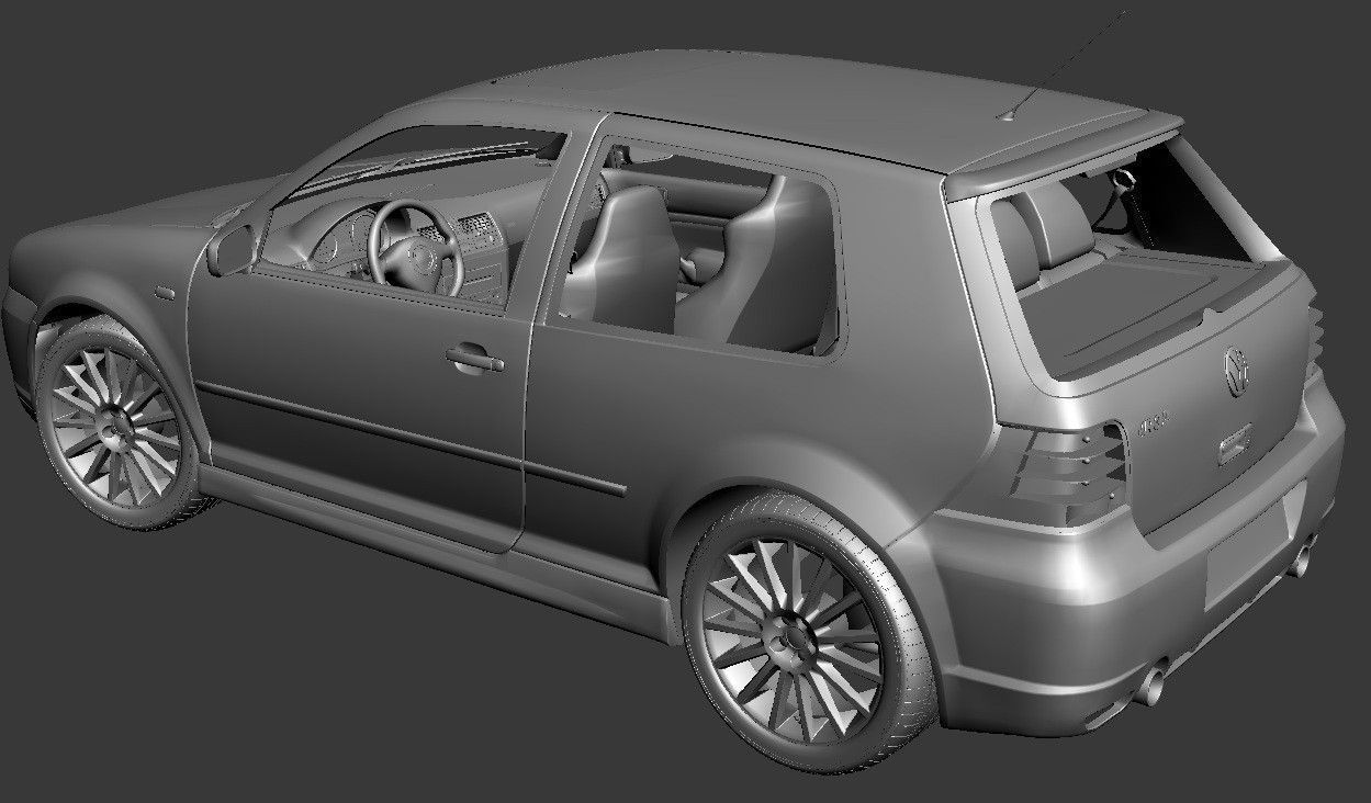 Volkswagen Golf 4 R32 3D model | CGTrader