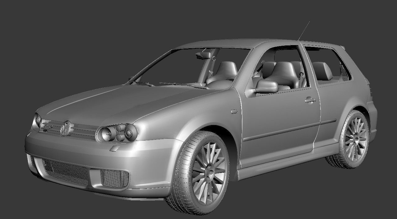 Volkswagen Golf 4 R32 3D model | CGTrader