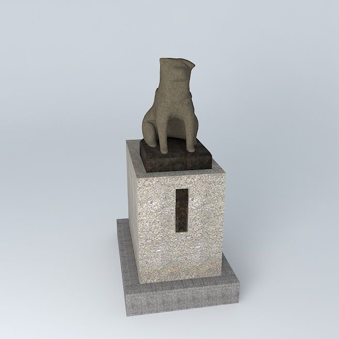 Hachiko Statue free 3D model | CGTrader