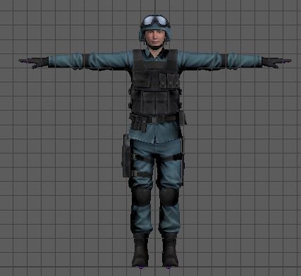 SWAT Character 3D Model rigged FBX | CGTrader.com
