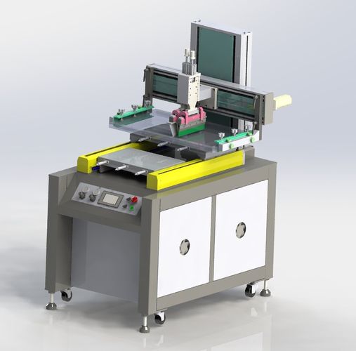 Double platform screen printing machine 3D model animated | CGTrader