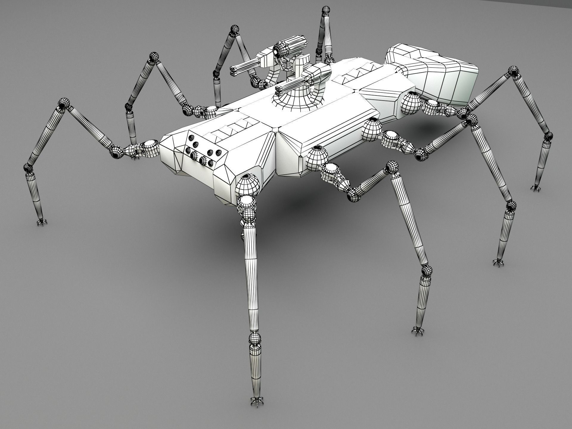 3D model Robot Spider VR / AR / low-poly rigged animated | CGTrader
