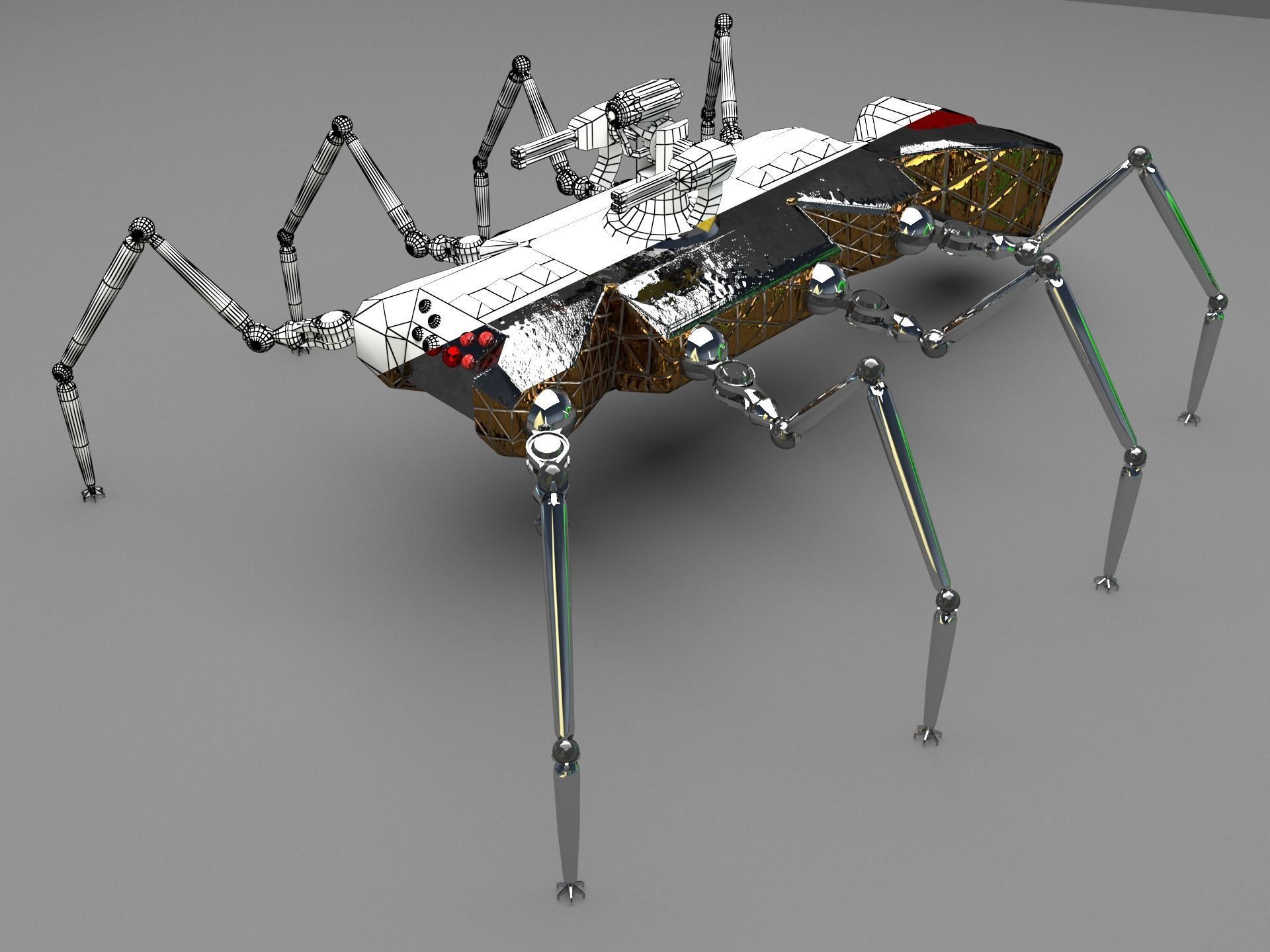 3D model Robot Spider VR / AR / low-poly rigged animated | CGTrader