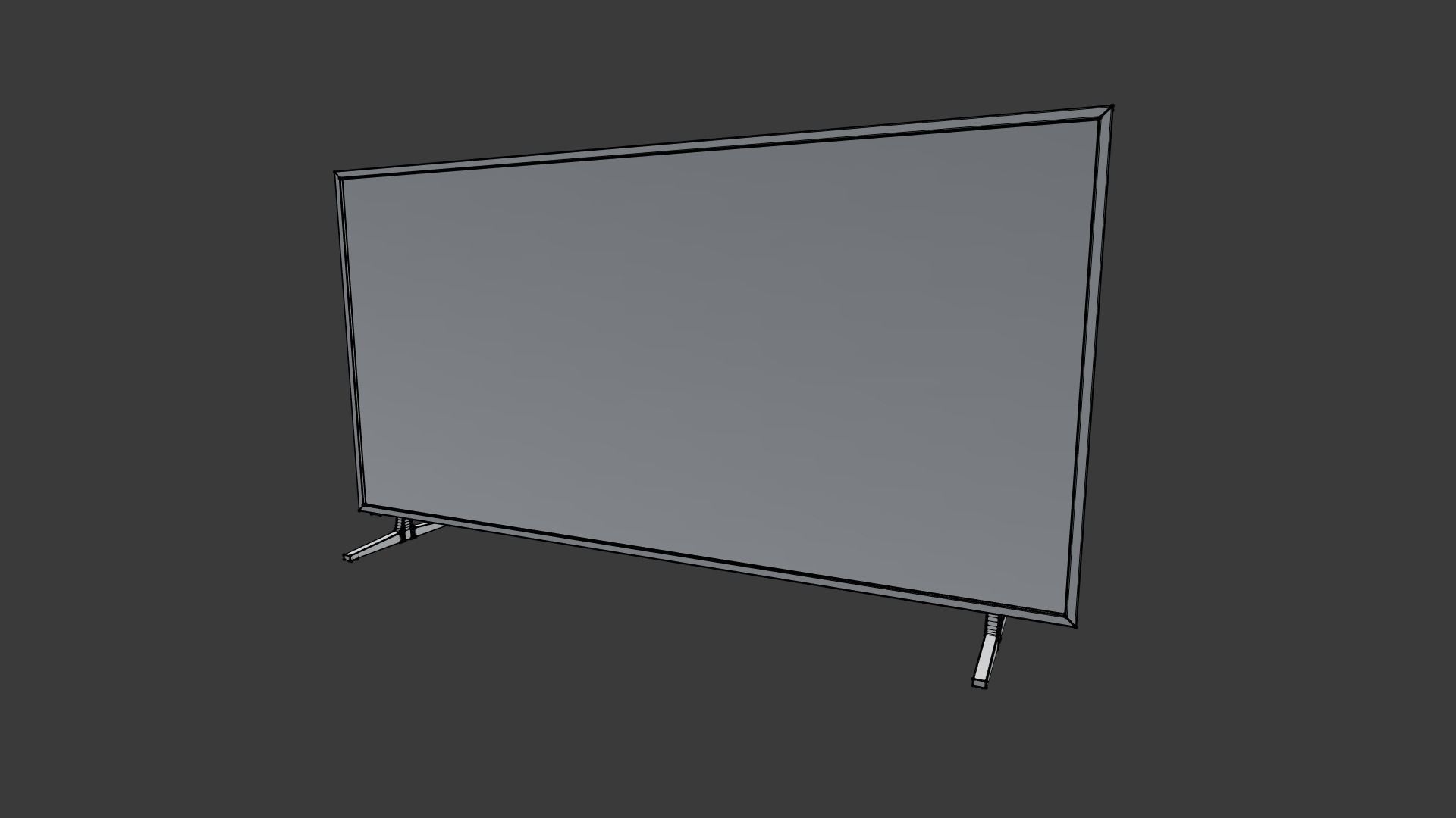 3D model Generic Low-poly Flat Screen TV VR / AR / low-poly | CGTrader