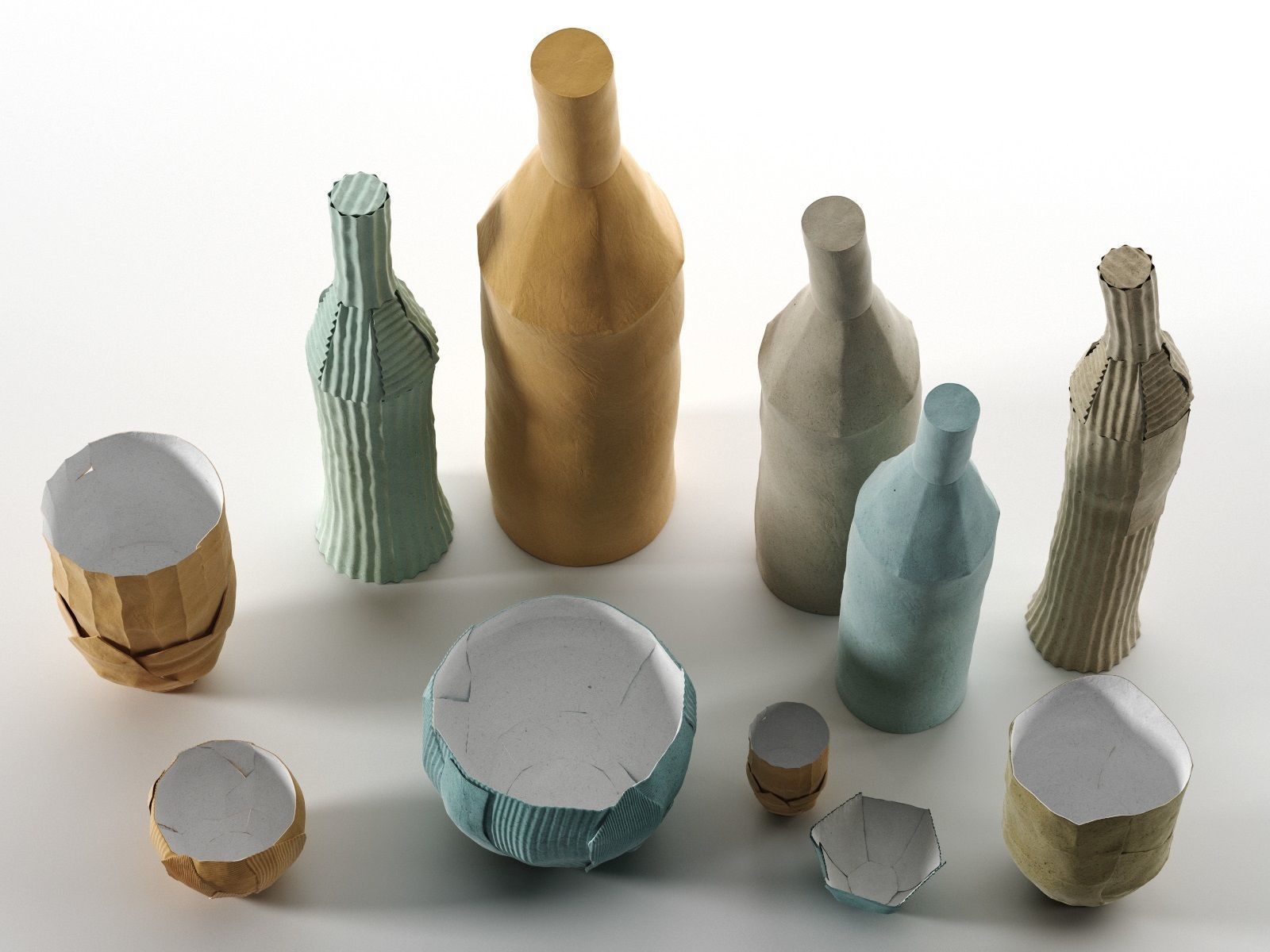 Paper Clay Objects 3D model | CGTrader