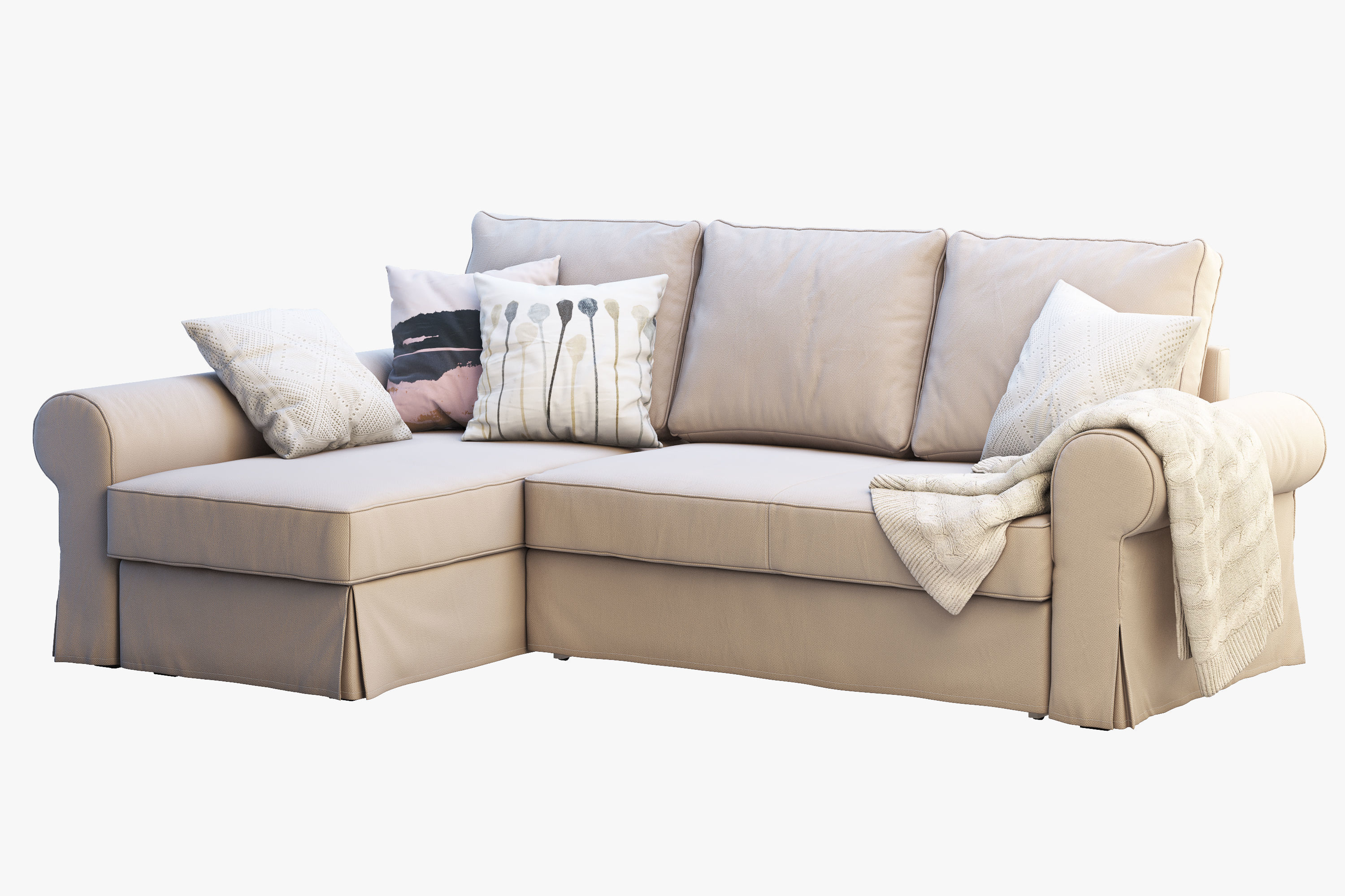 Backabro 2 sofas Ikea 3D model | CGTrader