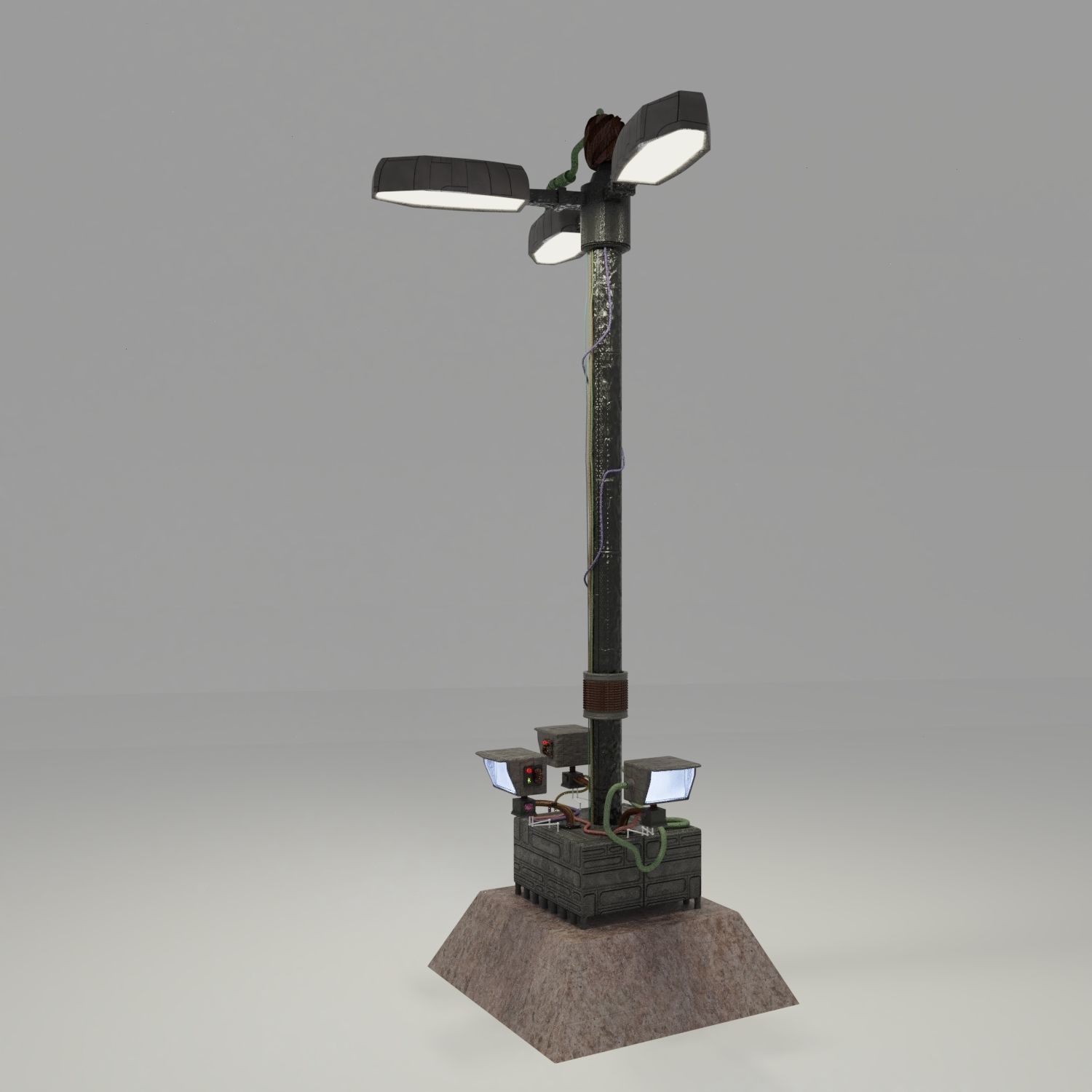 Blade Runner Street Lamp 3D model | CGTrader