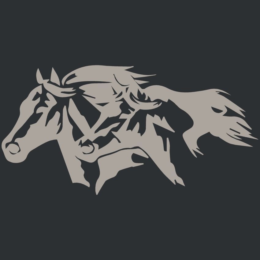 2d vectors CNC router Plasma DXF EPS panno horse 3D model | CGTrader