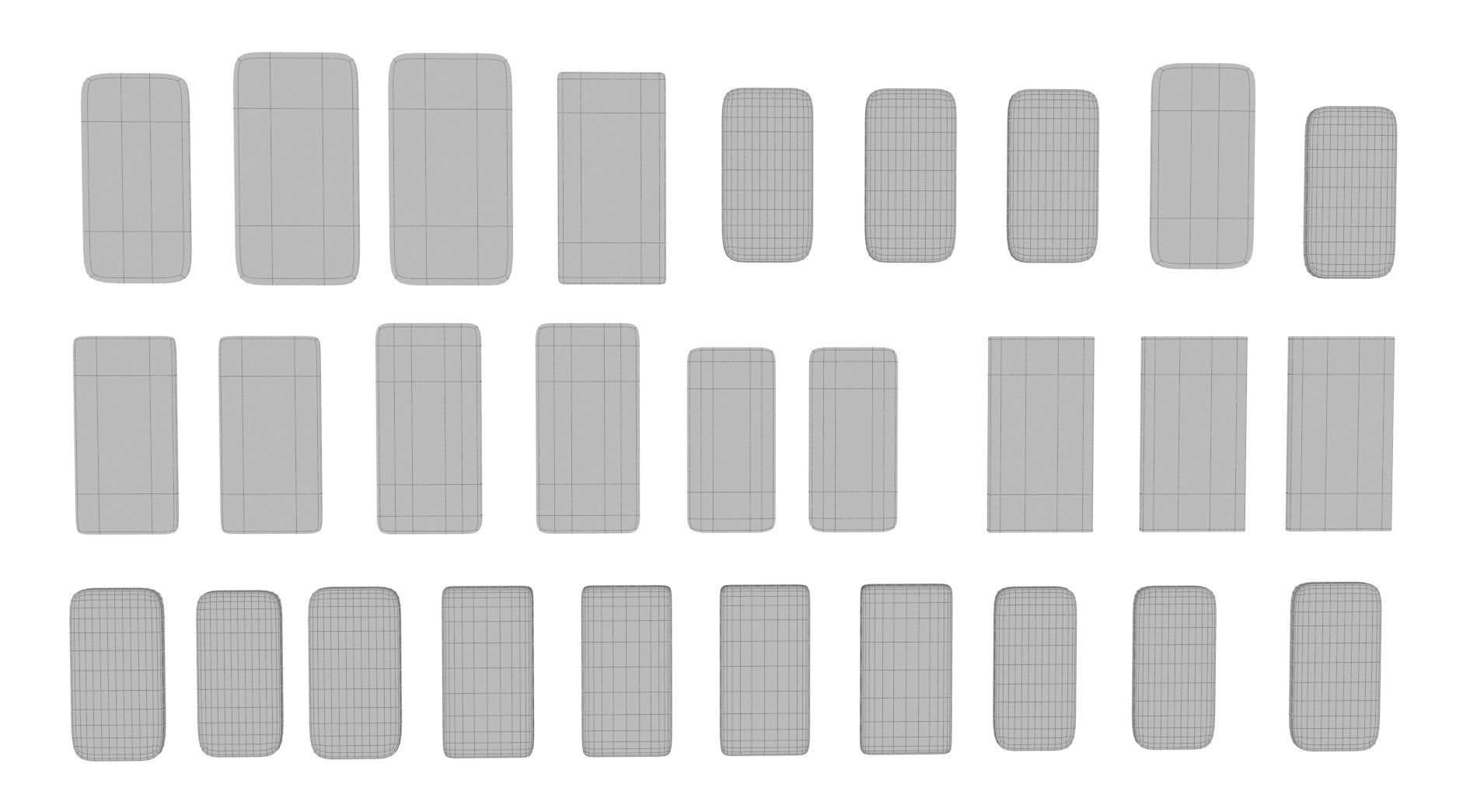 3D model Low poly mobile phone collection VR / AR / low-poly | CGTrader