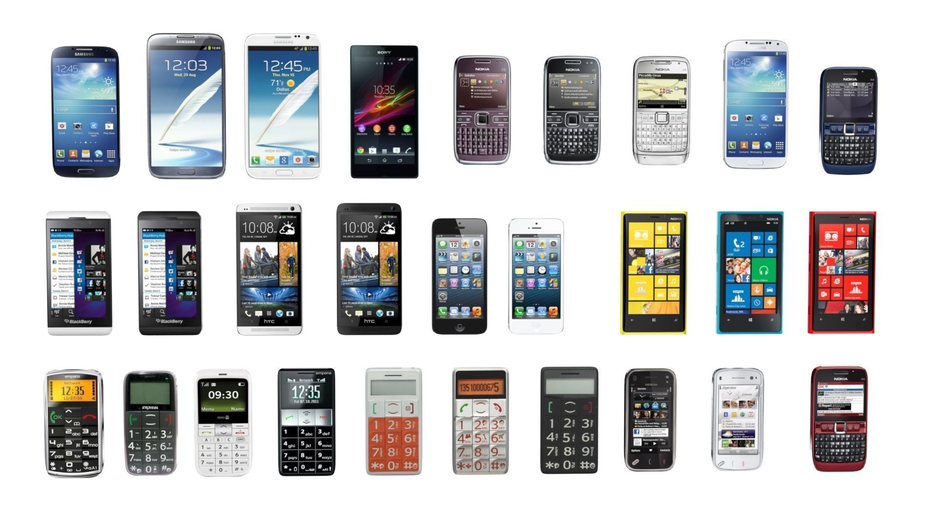 3D asset Low poly mobile phone collection | CGTrader