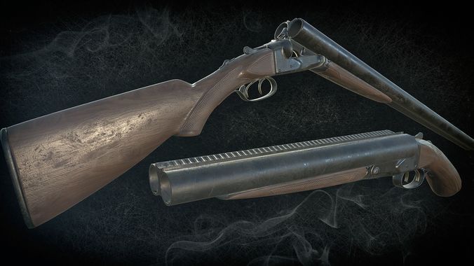 3D model Winchester Model 21 including a short version VR / AR / low ...