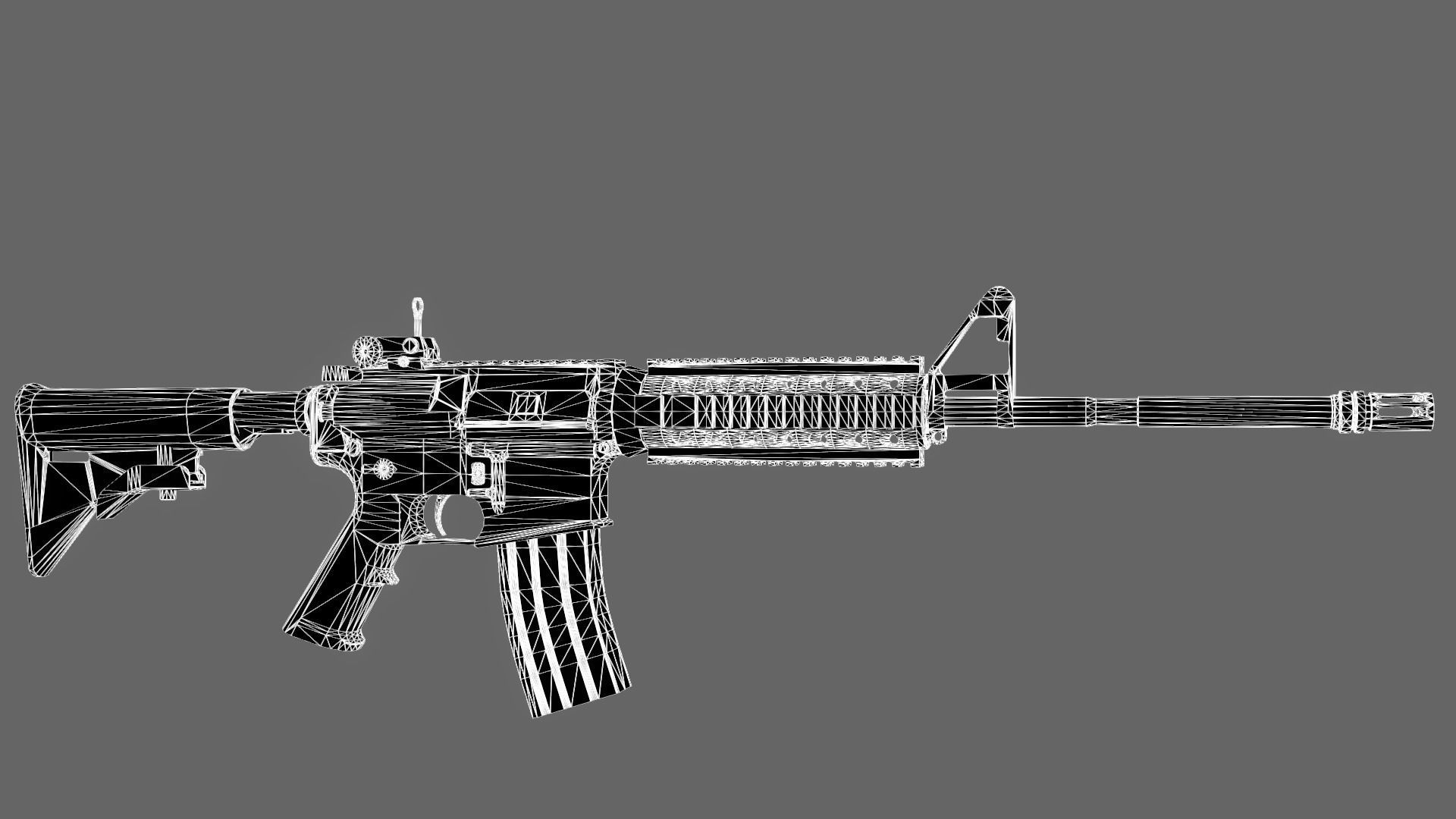 3D model M4A1 Assault Rifle PBR VR / AR / low-poly rigged | CGTrader
