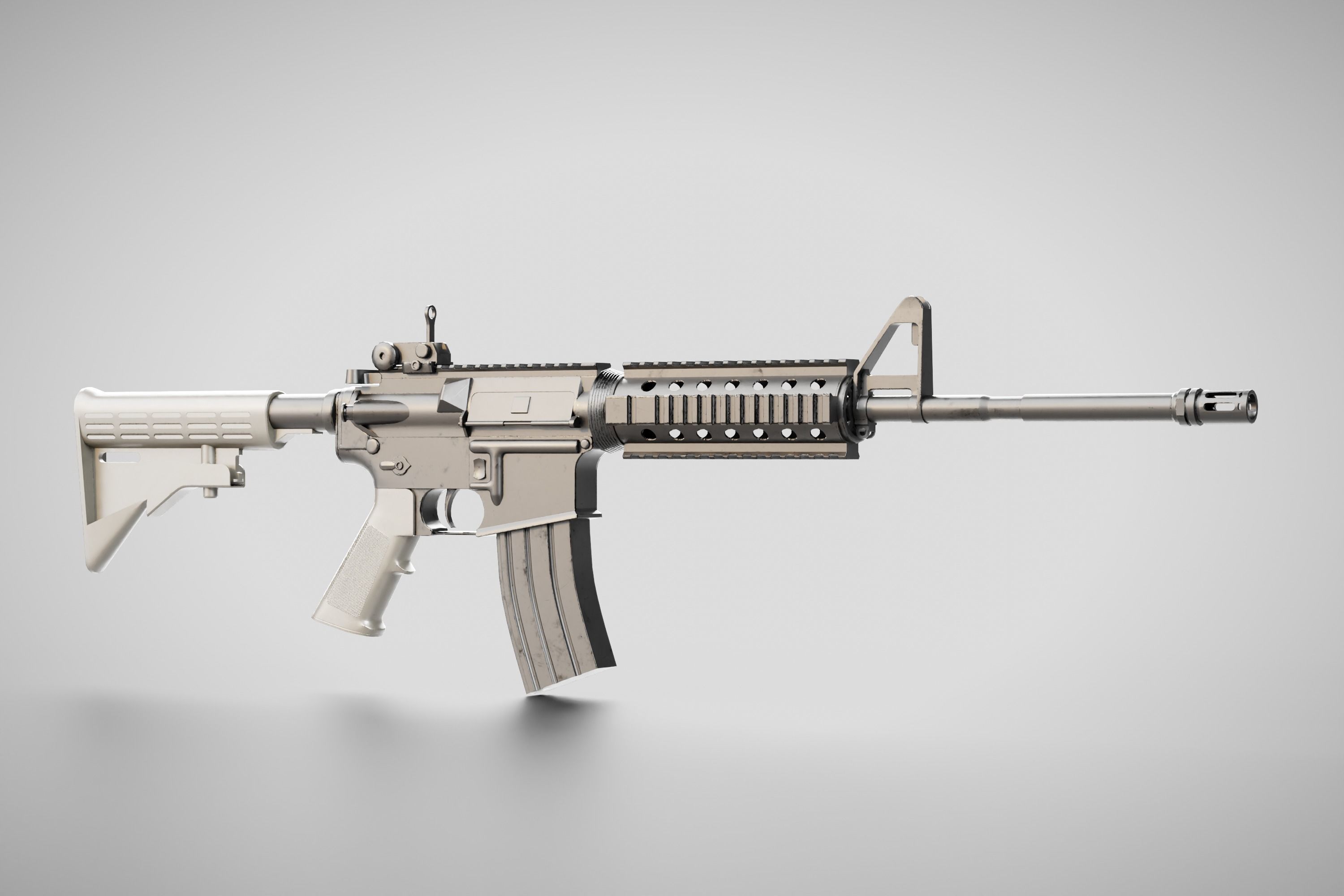 3D model M4A1 Assault Rifle PBR VR / AR / low-poly rigged | CGTrader