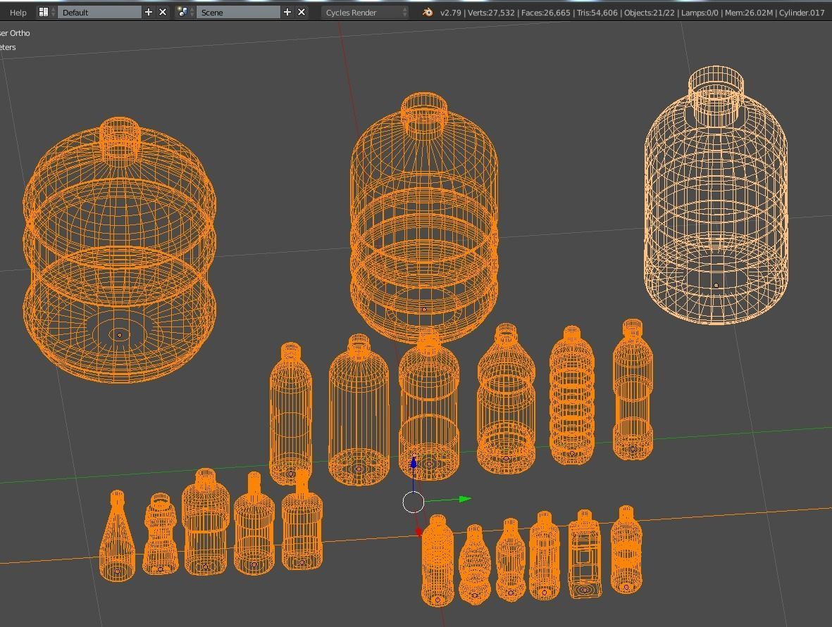 bottles shapes 3D model | CGTrader