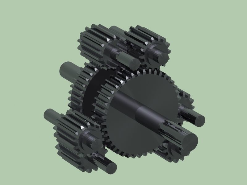 Planetary gear differential 3D model | CGTrader