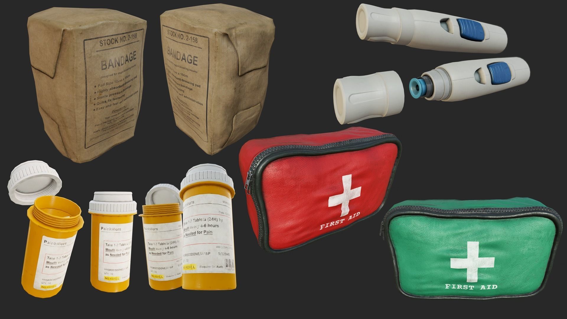 3D model First Aid Collection PBR VR / AR / low-poly | CGTrader