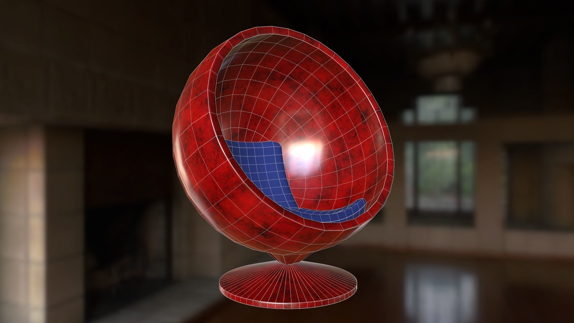 3D model Set of spherical chairs VR / AR / low-poly | CGTrader
