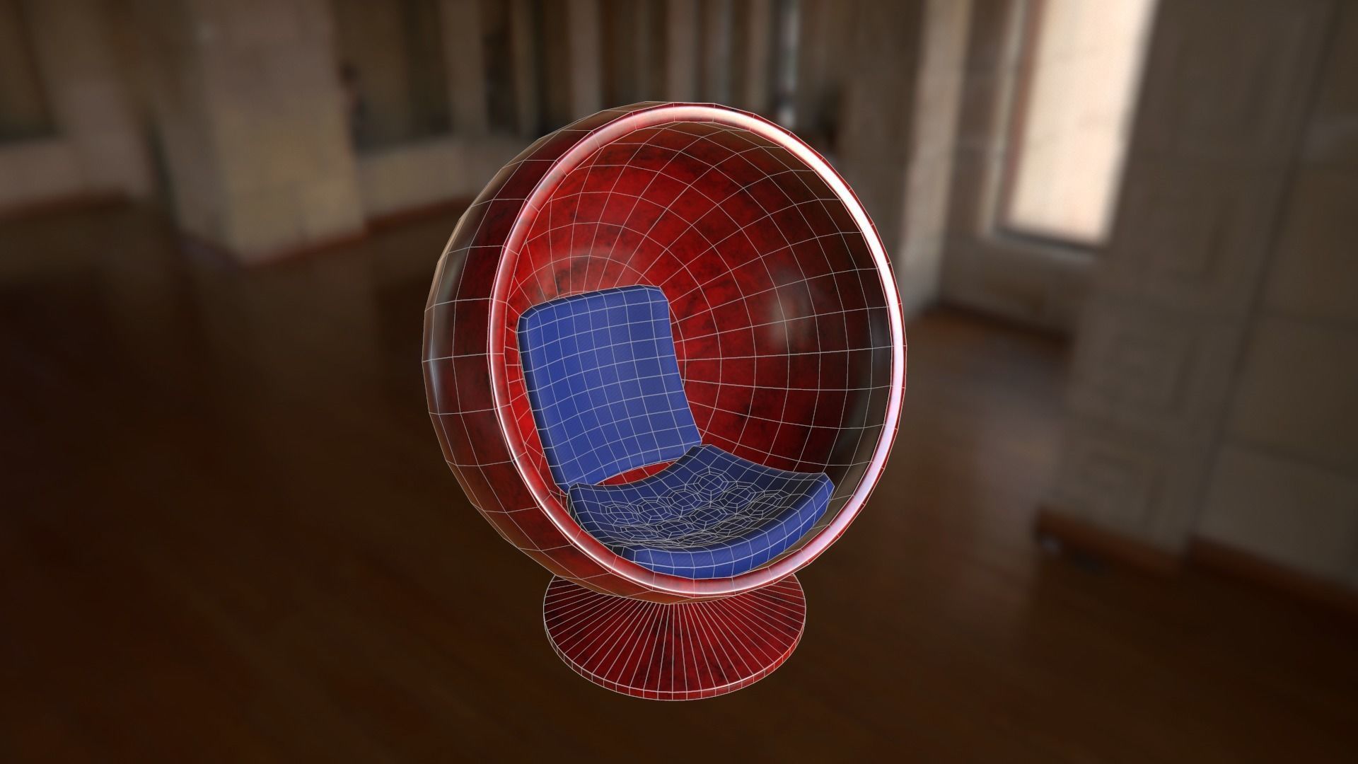 3D model Set of spherical chairs VR / AR / low-poly | CGTrader