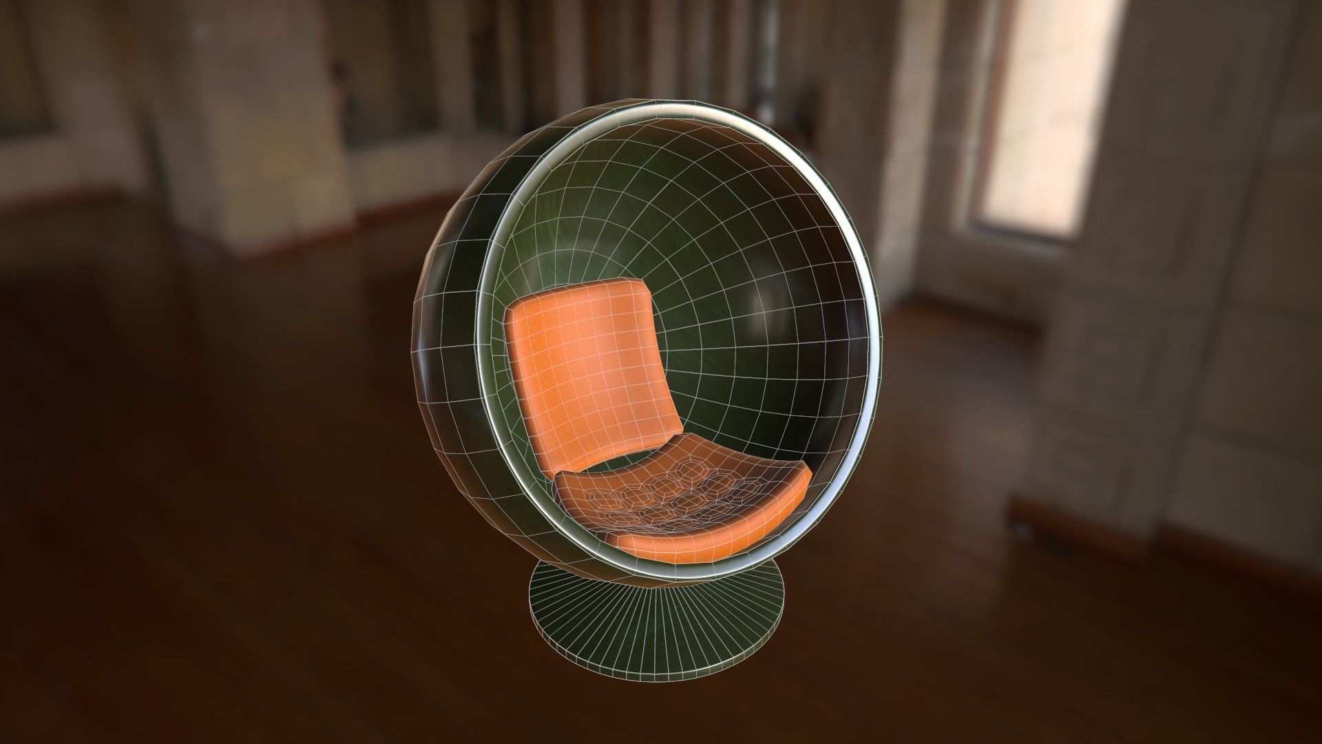 3D model Set of spherical chairs VR / AR / low-poly | CGTrader