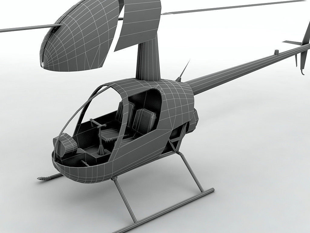 3D model Robinson R22 Helicopter VR / AR / low-poly | CGTrader