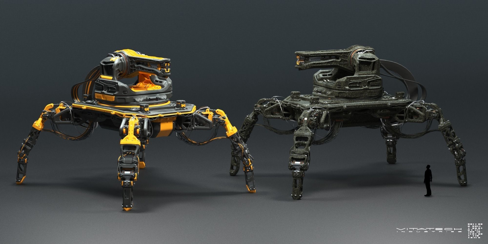 Sci-fi Turret robot 3D model | CGTrader