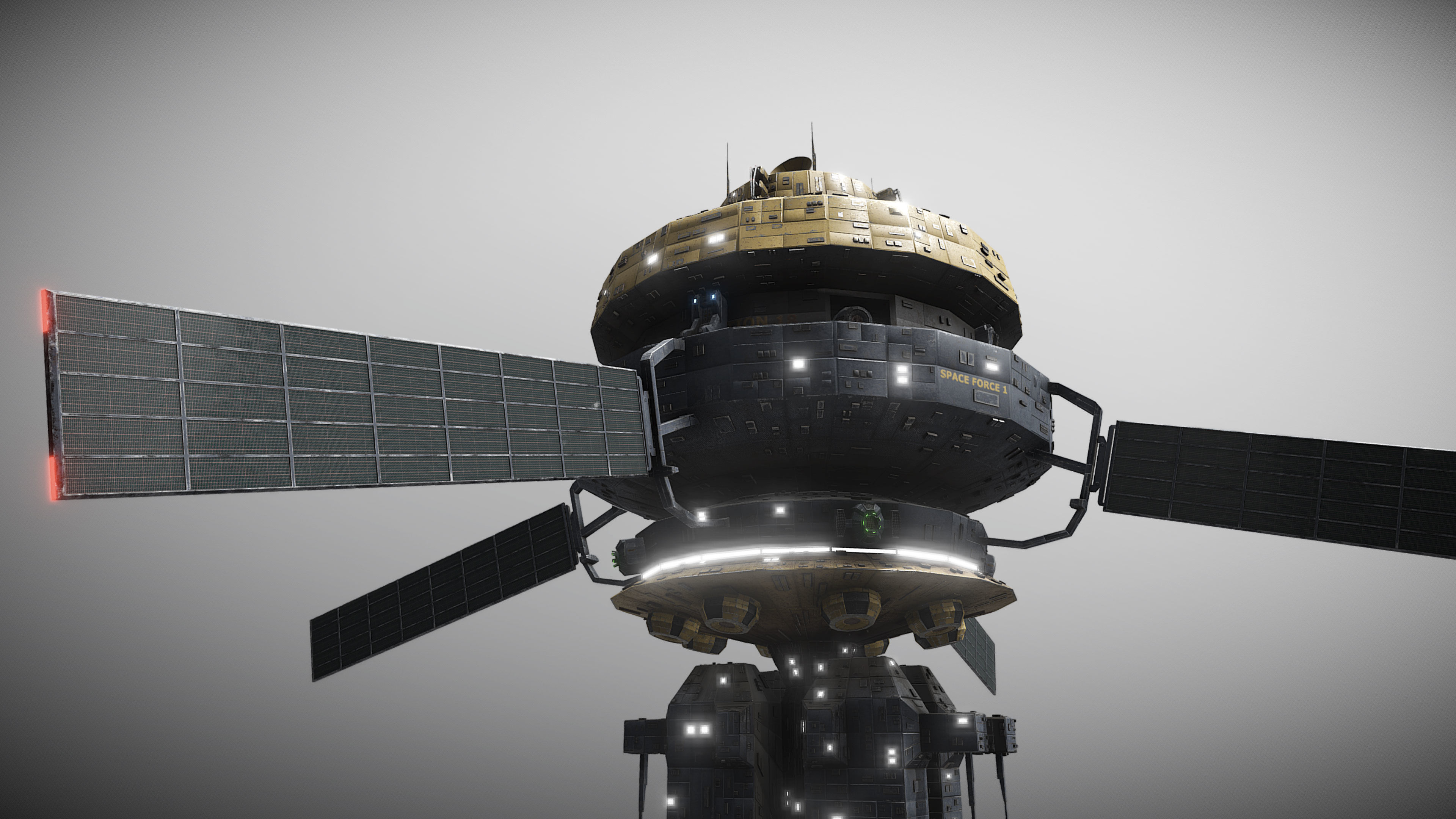 3D model Space Force 1 Orbital Station VR / AR / low-poly | CGTrader
