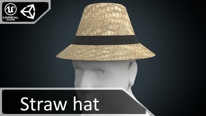 3D model Straw hat VR / AR / low-poly | CGTrader