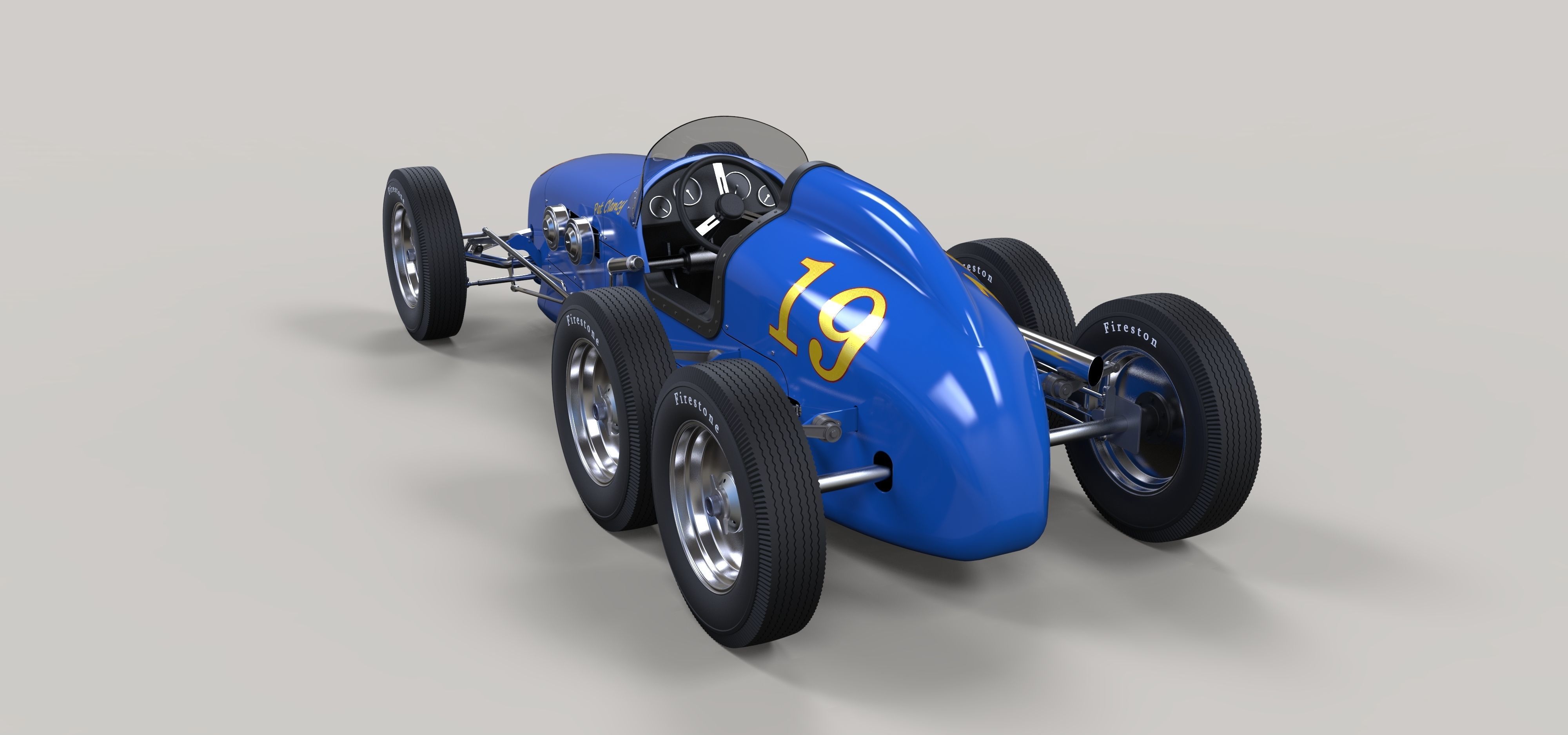 Pat Clancy Special six-wheeler Formula One 3D model | CGTrader