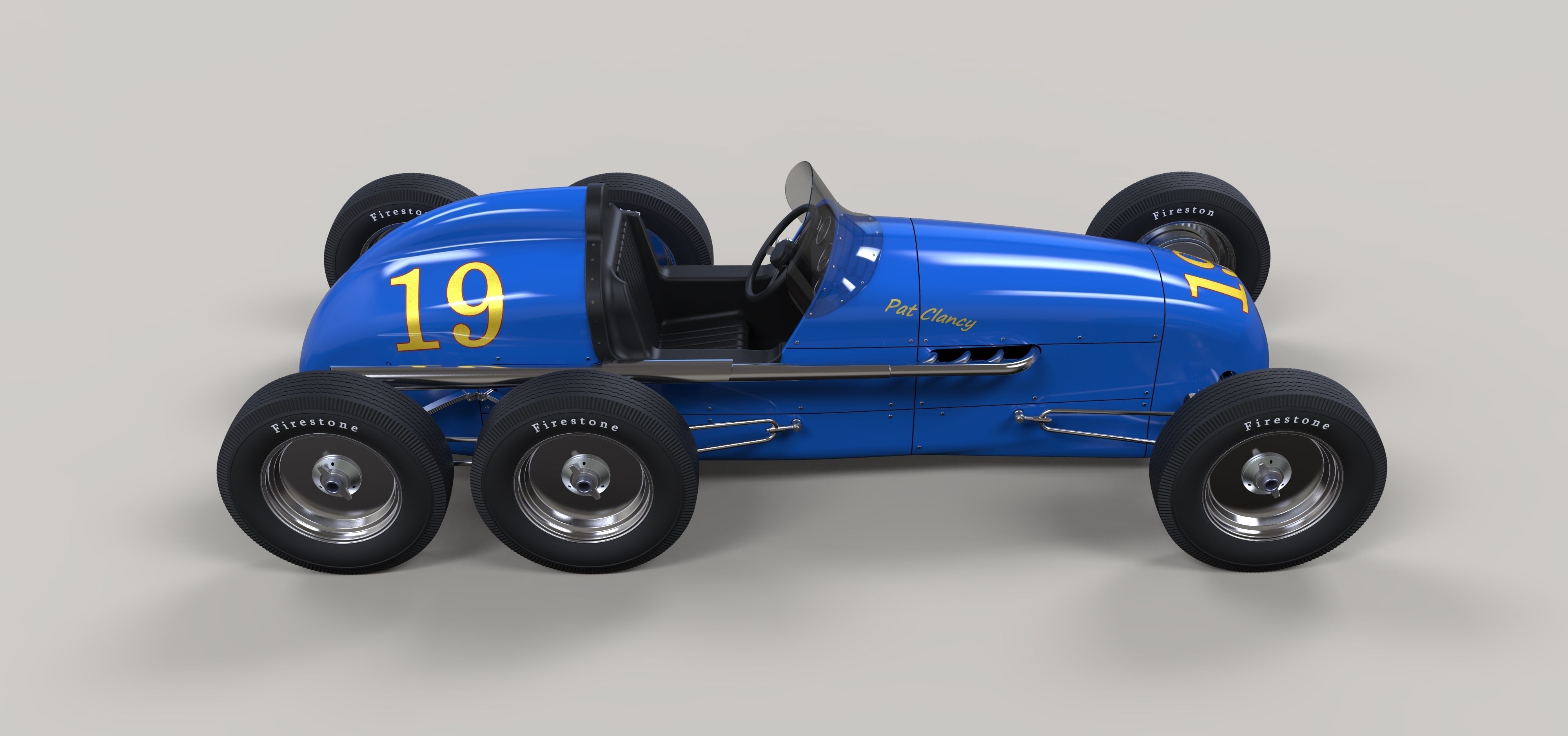 Pat Clancy Special six-wheeler Formula One 3D model | CGTrader