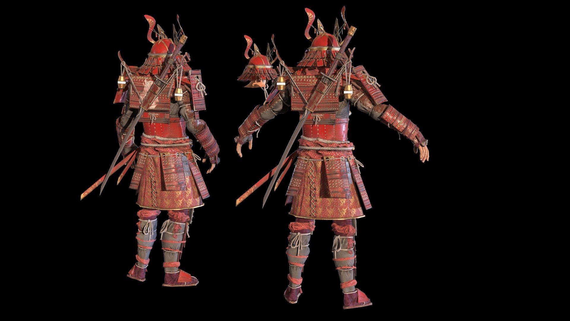 3D model Samurai Remastered VR / AR / low-poly rigged animated | CGTrader