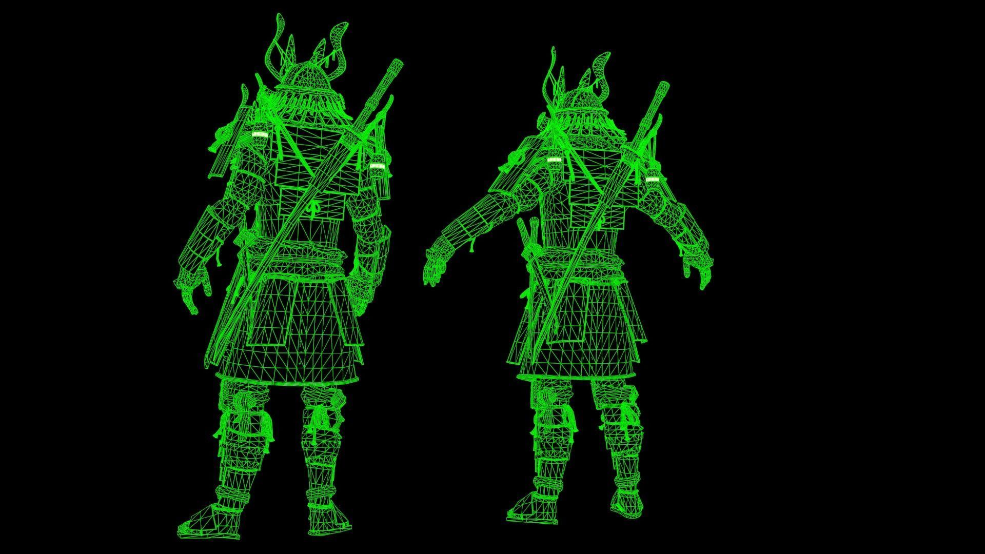 3D model Samurai Remastered VR / AR / low-poly rigged animated | CGTrader