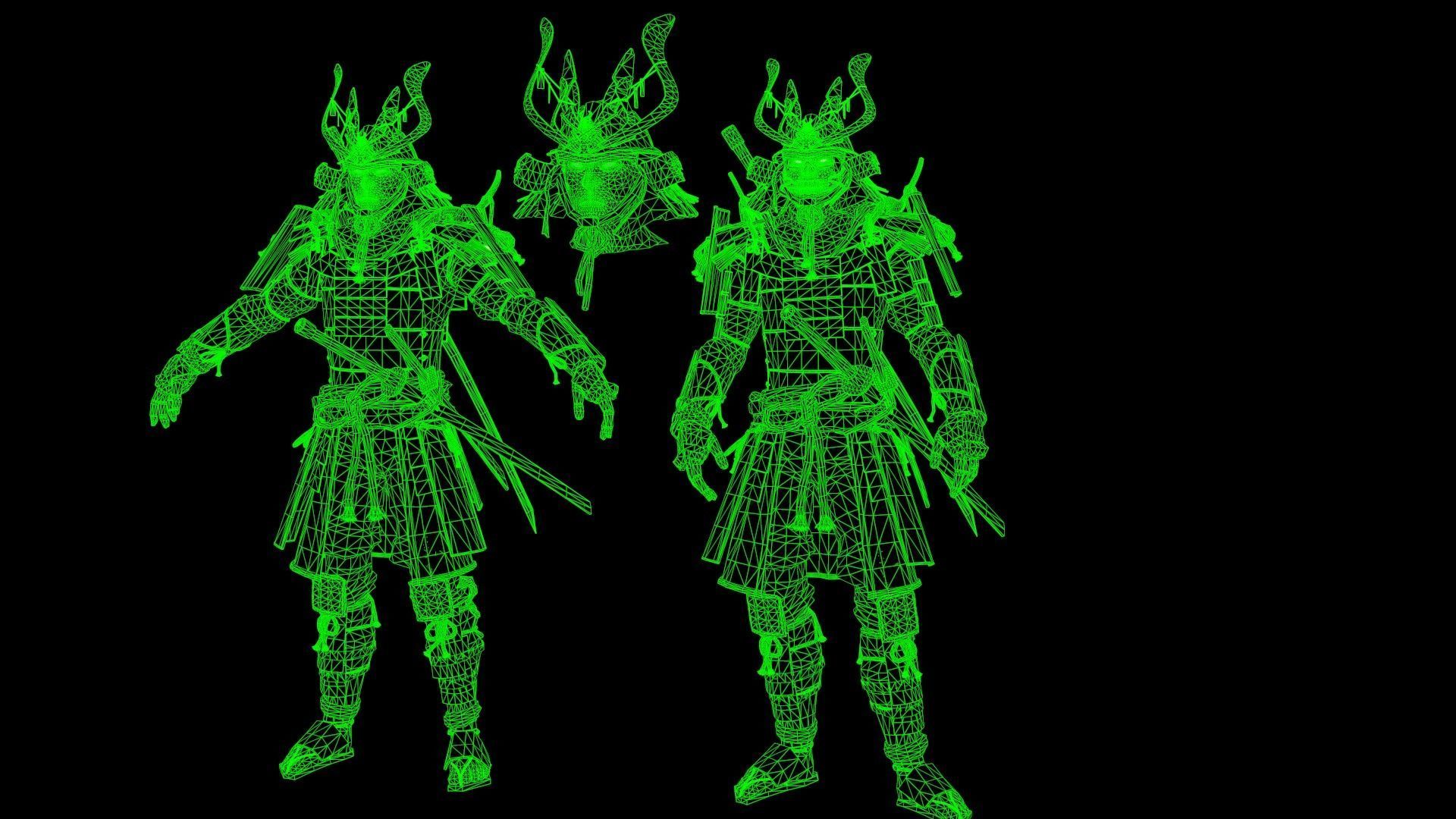 3D model Samurai Remastered VR / AR / low-poly rigged animated | CGTrader