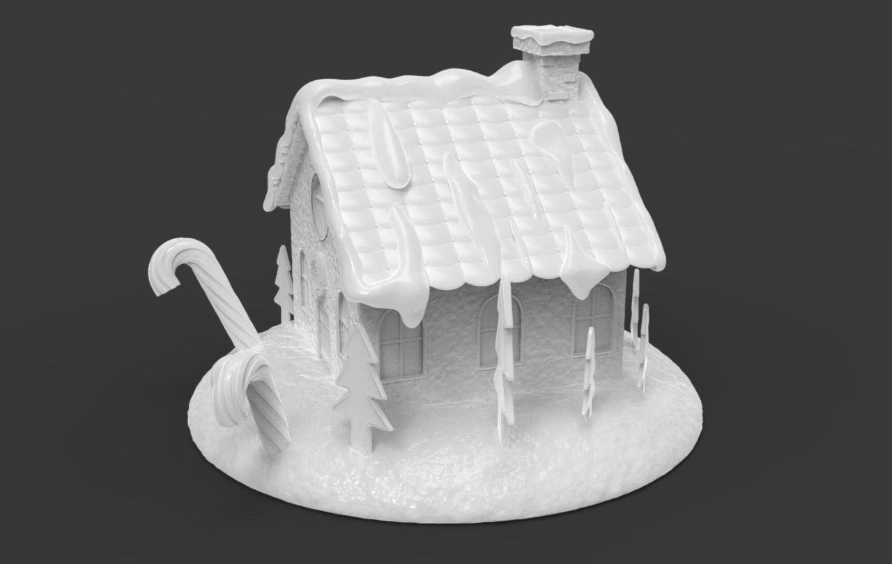 Gingerbread house 3D model 3D printable | CGTrader