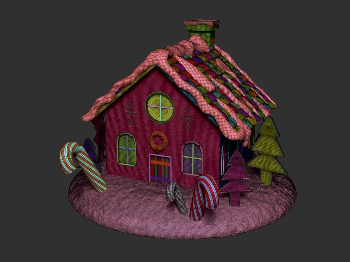 Gingerbread house 3D model 3D printable | CGTrader