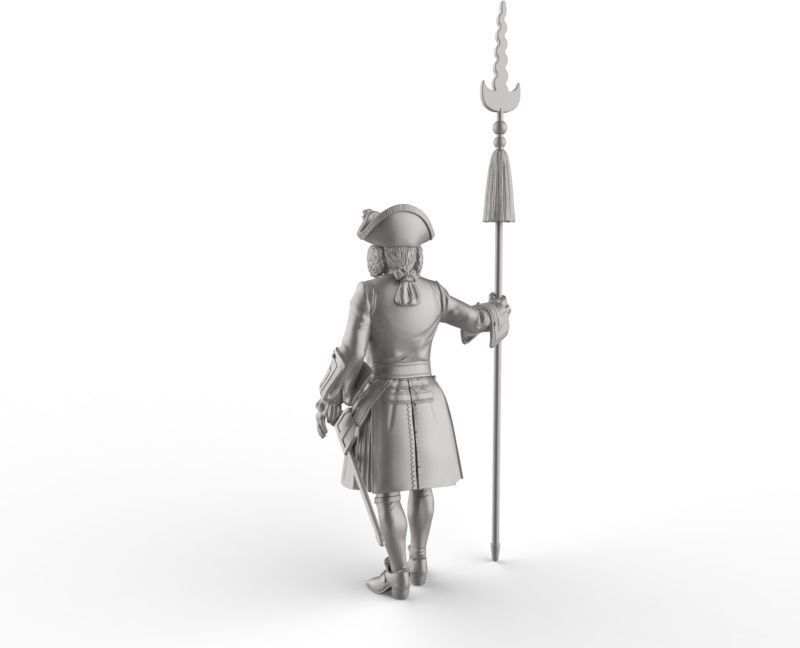 French Pikeman 17th Century 3D model 3D printable | CGTrader