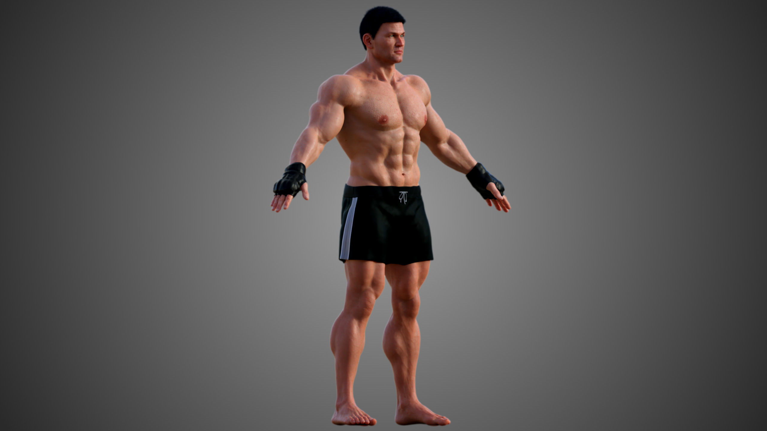 Male Caucasian BOX - MMA Fighter 3D model animated rigged | CGTrader