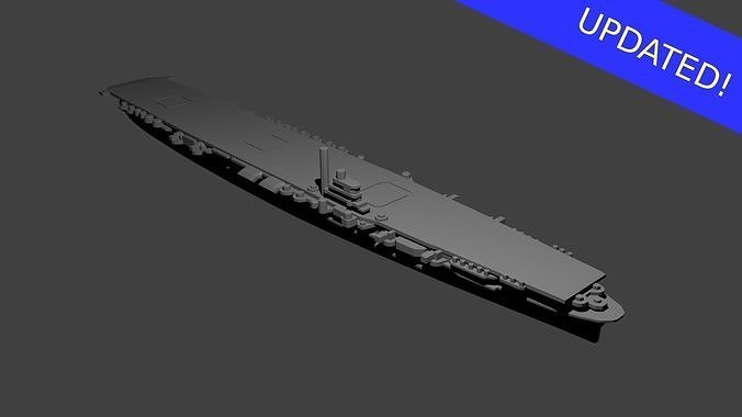 Japanese Shokaku Class Aircraft Carrier 3D model 3D printable | CGTrader
