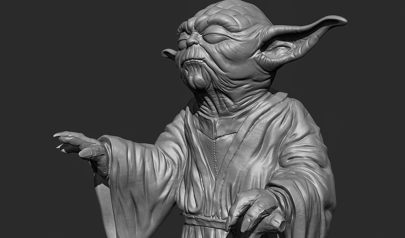 Yoda Sculpture fan 3d print model 3D model 3D printable | CGTrader