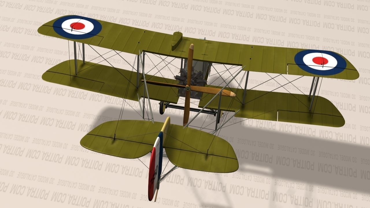 De Havilland DH 2 Fighter Aircraft - WWI - 1916 - Lt DH Geary - 3D ...